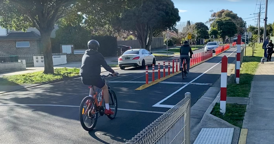 Trial separated bicycle lane -Northumberland Road, Pascoe Vale | Making ...
